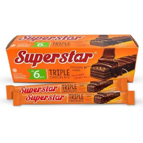 Jual Superstar Triple Chocolate - Superstar - Wafer Super Star - Wafer ...