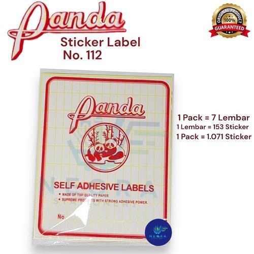Jual Sticker Label Nama/Harga Self Adhesive Label PANDA No 112 (8mm x ...