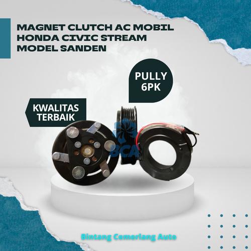 Jual MAGNET CLUTCH AC MOBIL HONDA CIVIC STREAM 1.7 6PK TIPE SANDEN ...