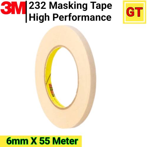 Jual 3M 232 Masking Tape High Performance Lakban Kertas Kuat 6mm X 55M ...