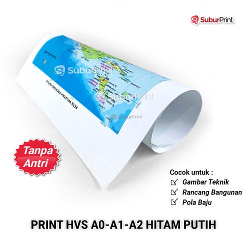 Jual Print Cetak Ukuran Besar A0 A1 A2 Hitam Putih Bahan HVS Murah - A2 ...