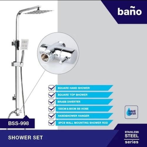 Jual Shower Tiang Bano Kotak / Tiang shower Set Dingin - BSS 998 High ...