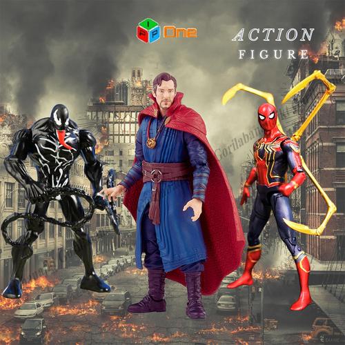Jual Mainan Anak Superhero Avengers Spiderman DrStrange Venom Action ...