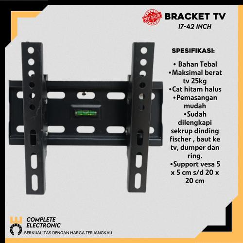 Promo Bracket TV Bahan Tebal 17 24 32 40 43 inch LCD LED Universal TV ...