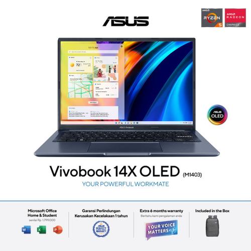 Jual Asus Vivobook 14X OLED M1403QA OLEDS551 OLEDS552 R5 5600H 16GB ...