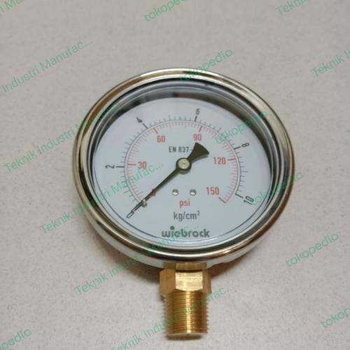 Jual Manometer Pressure Gauge Stainless Raket /21/2" inch / 90 Psi ...