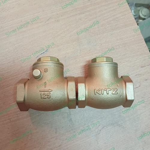 Jual Swing check valve 1" kuningan kitz klep tabok kitz 1" inch ...