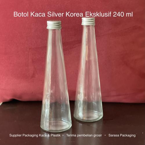 Jual Botol kaca packaging korea ekslusif 240 ml 240ml glass kemasan ...