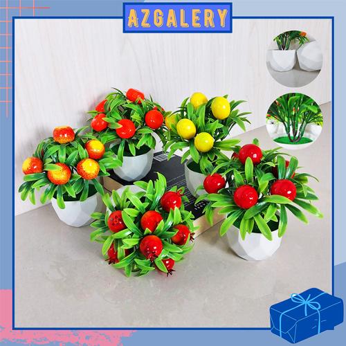 Promo Az Bunga Plastik Model Buah Berry Jeruk Tanaman Hias Artificial ...