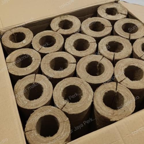 Jual Rockwool Pipa Batangan ( Rockwool isolasi Pipe ) 1/2" inch ( 25mm ...