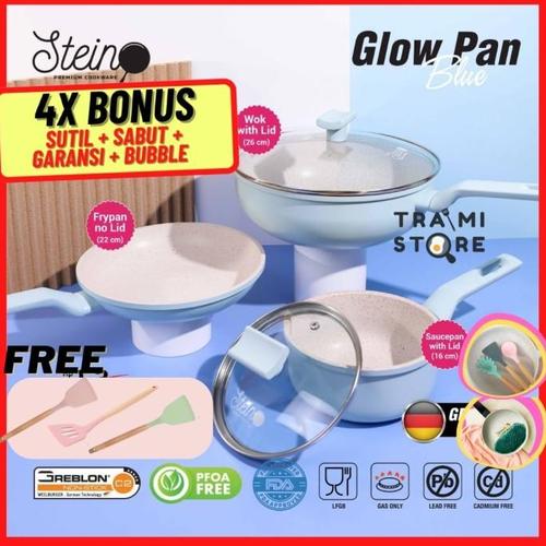 Jual Stein Steincookware Glow Pan Original Set Lengkap 3 Panci 2 Tutup ...