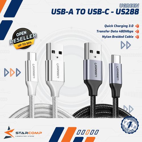 Jual UGREEN Kabel USB Type C Fast Charging Cable Data QC Braided US288 ...