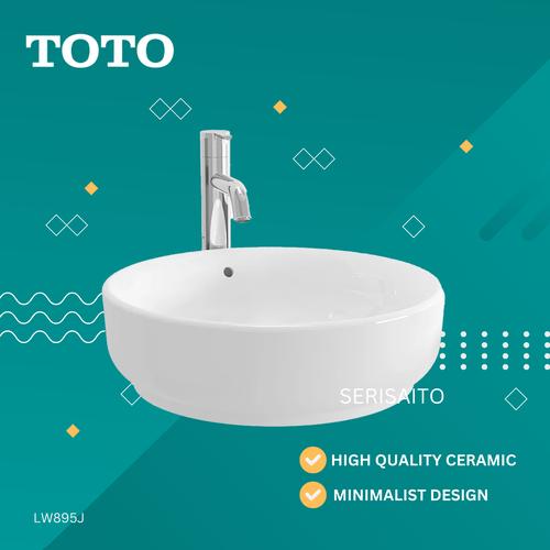 Jual Wastafel TOTO LW895J / Washtafel 895 ORI Bulat Meja Lingkaran ...