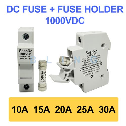 Jual DC Fuse + Fuse Holder 1P Solar PV Fuse 10A 15A 20A 25A 30A Sekring ...