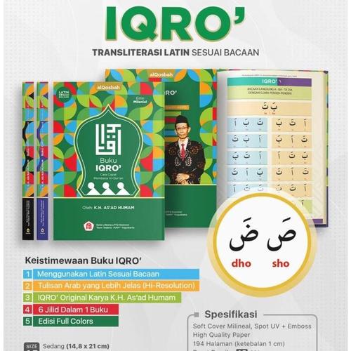 Jual Buku Iqro Warna Edisi Arab & Latin Lengkap 6 Jilid Iqra Anak Ikro ...