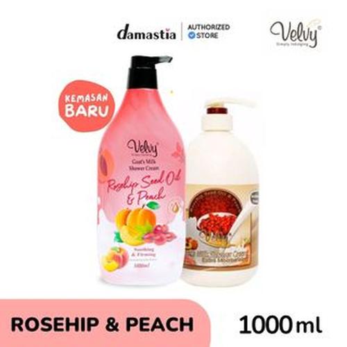 Jual Sabun Susu Velvy / SHOWER CREAM 1000ML BOTOL - LICORICE - Kota ...