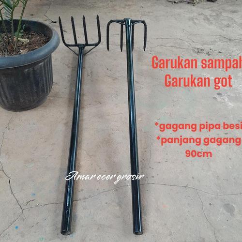 Jual Garukan sampah/garukan got gagang besi pipa panjang 90cm - Kab ...