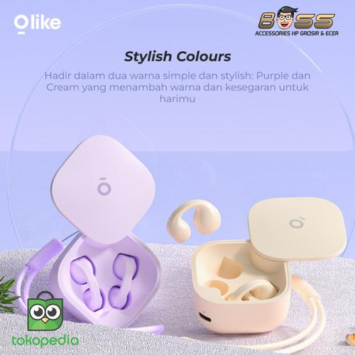 Jual OLIKE Wireless Open Ear Bluetooth 5.3 Clip Ear HiFi Stereo Headset ...