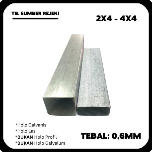 Jual BESI HOLO HOLOW HOLLOW GALVANIS 2x4 4x4 Tebal 0,6MM 06 MM - 4Mtr ...