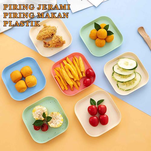 Jual Piring Jerami / Piring Makan Plastik / Piring Persegi & Bulat ...