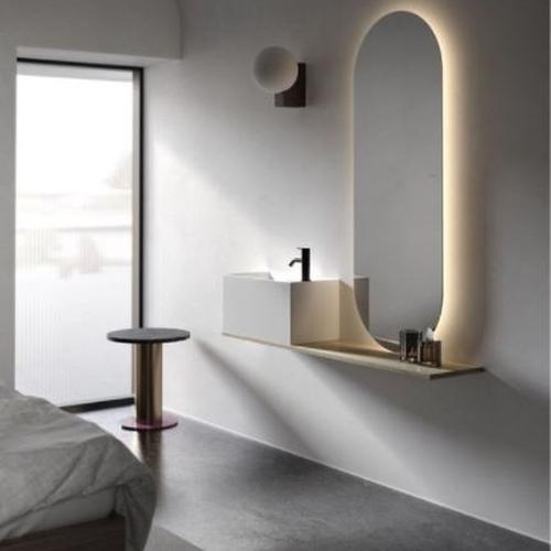 Promo Cermin Dinding Wastafel Kamar Mandi LED Touchscreen Oval 3mm Tepi ...