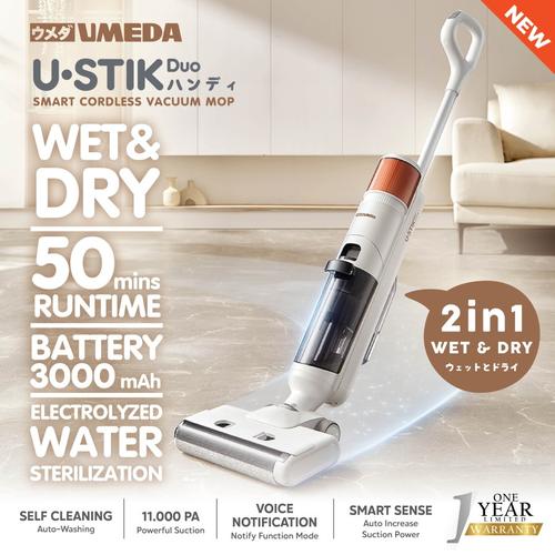 Promo Umeda U-Stik Duo Smart Cordless Vacuum Cleaner Mop / Wet and Dry ...