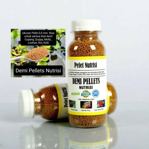 Jual PELET NUTRISI kemasan botol 60gr pakan penunjang pertumbuhan ikan ...