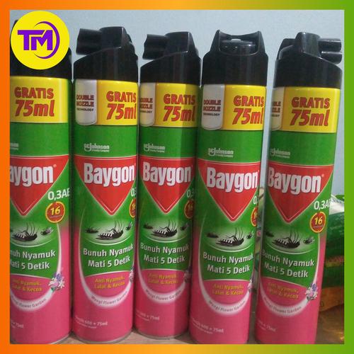 Jual Baygon aerosol 600ml + 75ml Bunuh nyamuk - Flwer Grden 600 ...