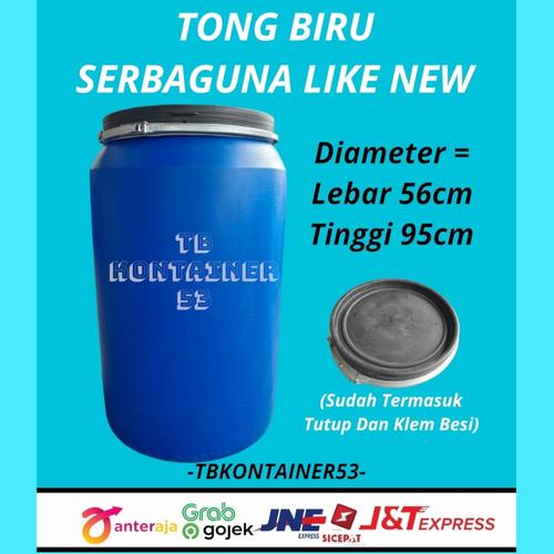 Jual TONG BIRU 200 LITER LIKE NEW - TONG SAMPAH, TONG AIR, PEMBIBITAN ...