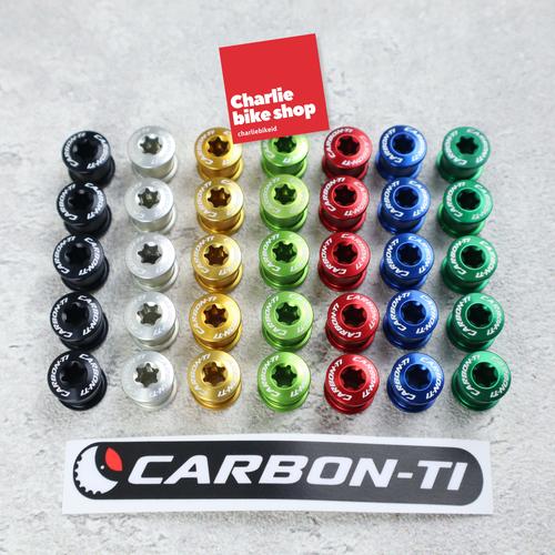 Jual Baut Chainring Bolt Double CARBON TI X-FIX ROAD Kit - Isi 5 pcs ...