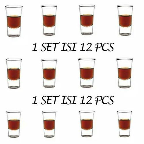 Jual 1 Set Isi 12 Pcs Gelas Sloki 1 oz - Gelas Shot - Shooter Glass ...