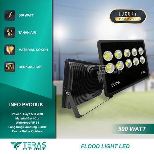 Jual Lampu sorot LED 500 Watt Flood light lampu tembak outdoor besi IP66 - Kota Tangerang ...