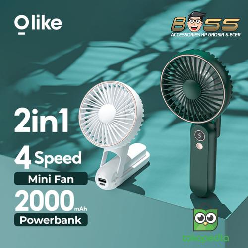 Jual Olike Kipas Angin Lipat Portable Mini Fan Powerbank 2000mah 4Speed ...