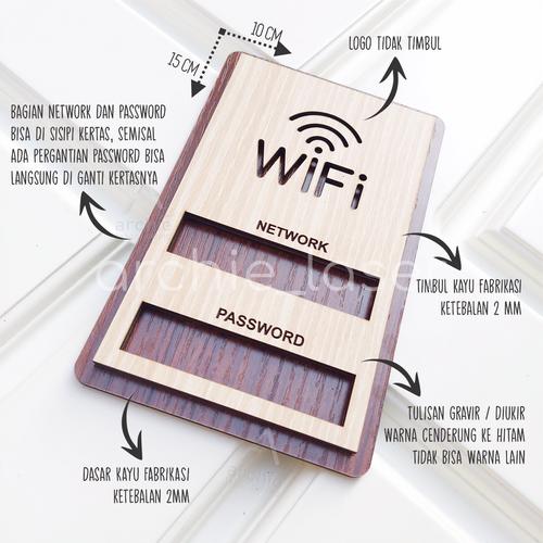 Jual Papan Tanda Kayu Password Wifi/ Sign Kayu Penanda Tulisan Wifi ...