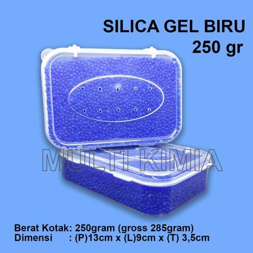 Jual Silicagel Biru (Blue) Anti Lembab Dessicant Dry Boks Netto: 250gr ...