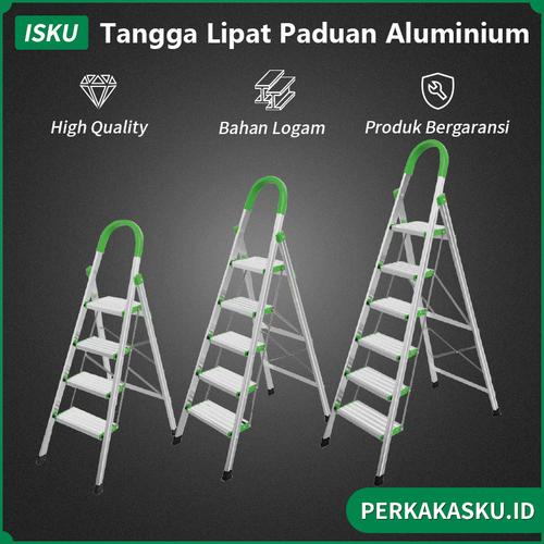 Promo ISKU Tangga Lipat Aluminum MultiFungsi Tangga Lipat Portable 3-6 ...