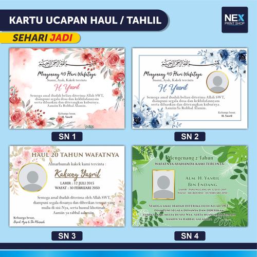 Jual Kartu Ucapan Mengenang 40 hari / Haul /Tahlil - 7x10cm - Kota Tangerang Selatan - Nex print ...