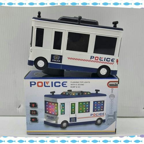 Jual Mainan Anak Mobil Bus Polisi Bisa Jalan Bump & Go Ada Musik ...