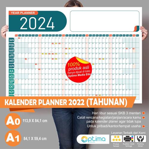 Jual KALENDER PLANNER TAHUNAN 2024 ukuran A0 , A1, A2 sesuai SKB ...