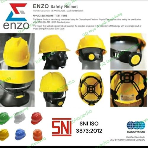 Jual Helm proyek SNI - ENZO helm safety - helm proyek fastrack - Kuning ...