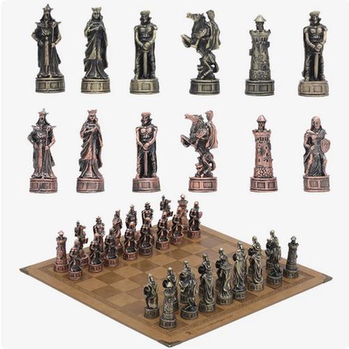 Jual A.S Set Catur Logam 32 Buah Permainan Meja Ksatria Terang Mainan ...