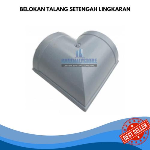 Jual Belokan Talang 8 inch Setengah Lingkaran Penutup Talang Air 8" PVC ...