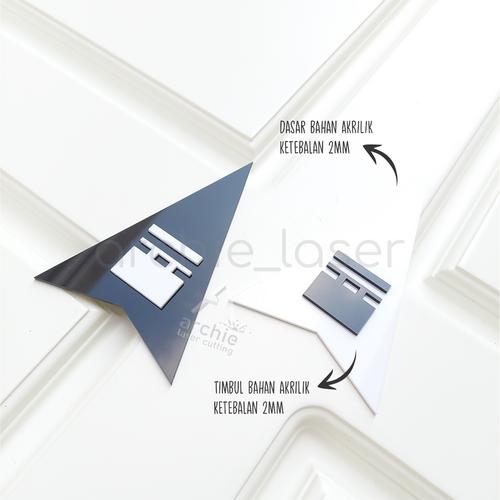 Jual Papan Petunjuk Arah Kiblat Akrilik / Sign Board Kiblat Signage ...