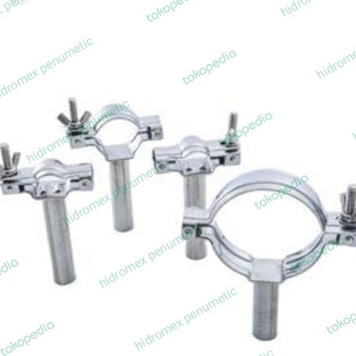 Jual CLAMP pipa sanitary 4" INCH pipa CLAMP STAINLISS CLAMP holder ...