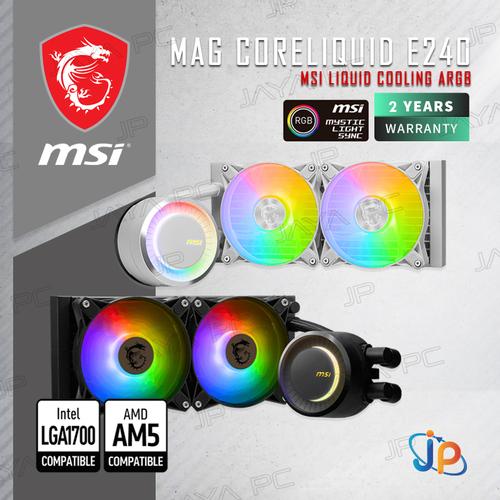 Promo MSI MAG CORELIQUID E240 ARGB - CPU Cooler Liquid Fan - Hitam ...