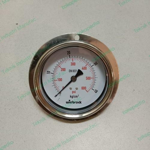Jual Manometer Pressure Gauge Stainless Payung 4" inch/5000psi/350Bar ...