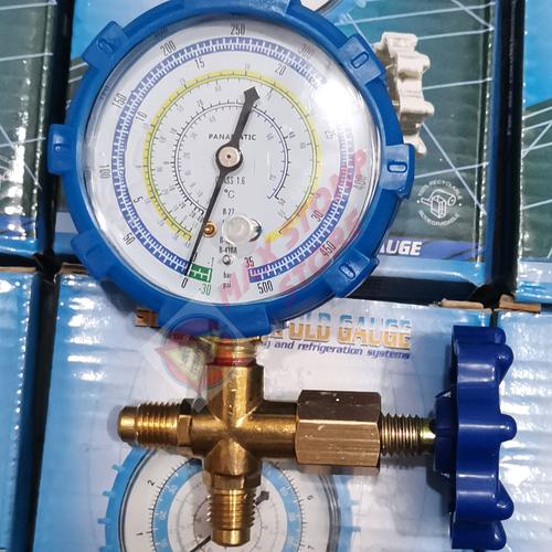 Jual Manifold Manifol Low Alat Ukur Tekanan Freon AC R22 R32 R134 R410 ...