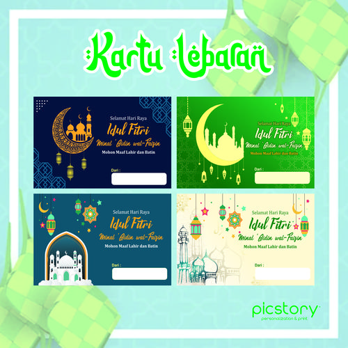 Jual Kartu Ucapan Lebaran Parcel Greeting Card Selamat Hari Raya Idul ...