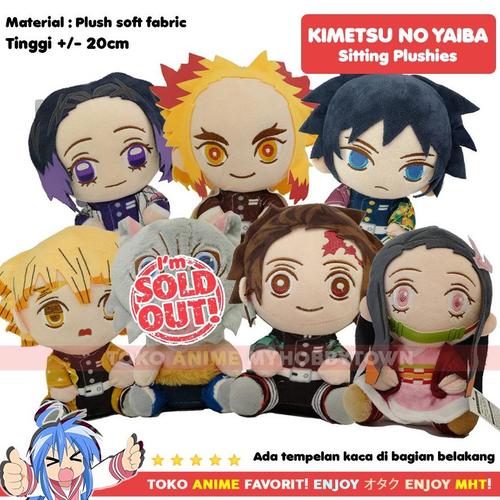 Jual ZUL Boneka Anime Kimetsu No Yaiba Plushie Doll Sitting Tanjiro ...