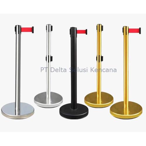 Jual Tiang Antrian Pembatas Stainless - Tiang Stainless, Hitam merah 2 ...